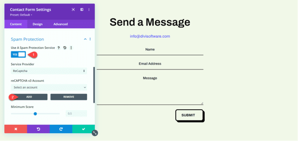 Using Basic Captcha vs ReCaptcha in Divi's Contact Form Module