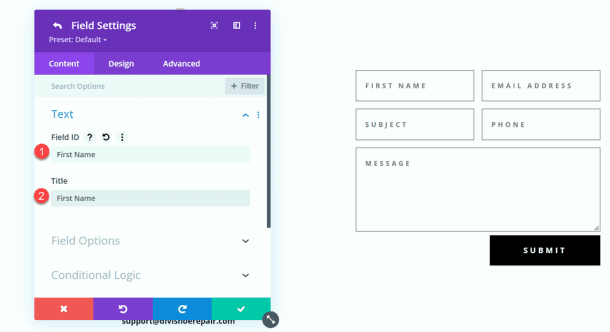 How to Combine Inline & Fullwidth Fields in Divi's Contact Form Module
