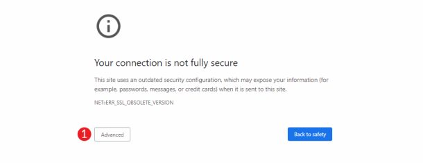 How to Fix ERR_SSL_OBSOLETE_VERSION Warning in Chrome