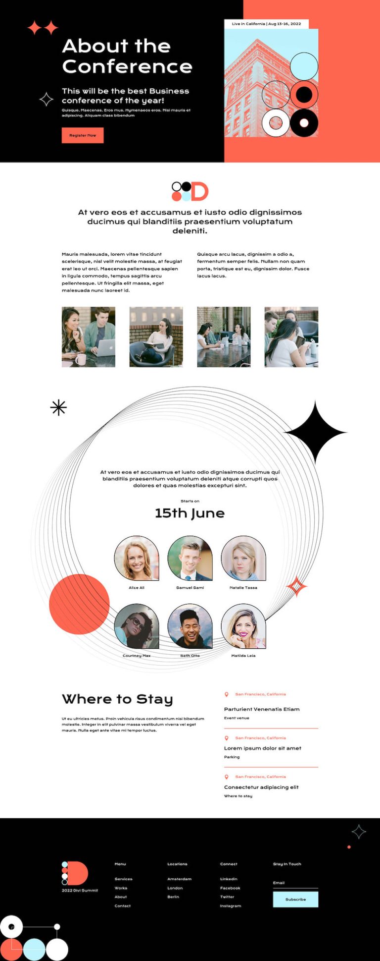 Get a FREE Conference Layout Pack for Divi