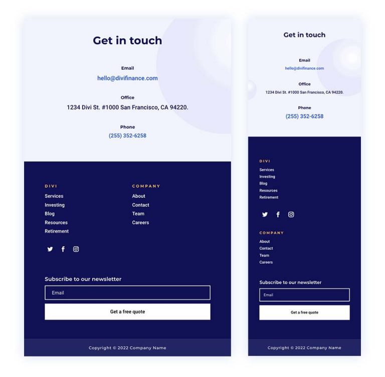 Download a FREE Header & Footer for Divi's Financial Services Layout Pack
