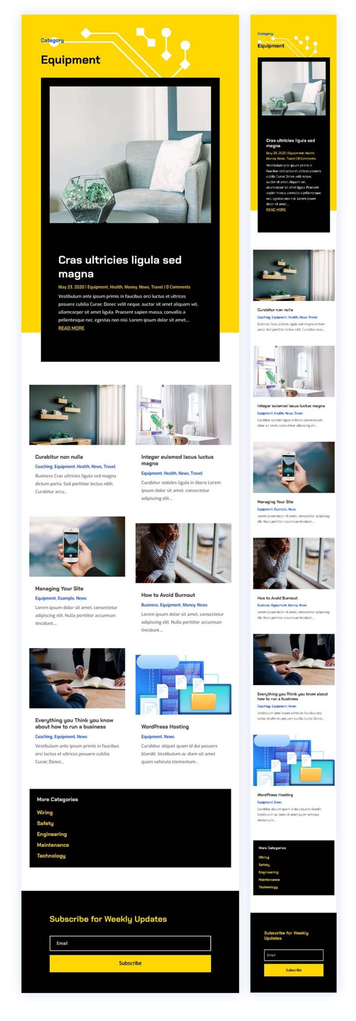 Download a FREE Category Page Template for Divi's Electrical Services ...