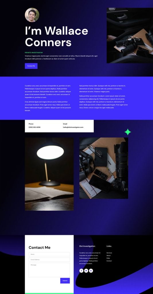 Get a FREE Private Investigator Layout Pack for Divi