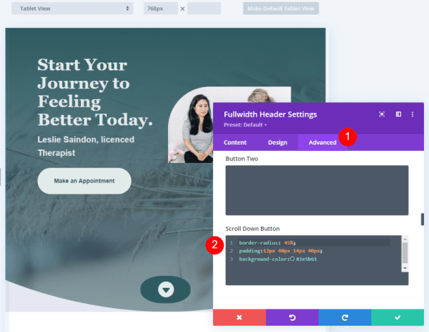 How To Include A Scroll Down Button In Your Divi Fullwidth Header Module