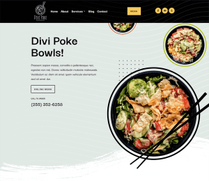 Download a FREE Header & Footer for Divi's Poke Restaurant Layout Pack