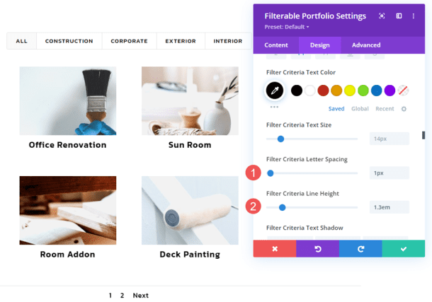 How to Style the Category Filter in Divi's Filterable Portfolio Module
