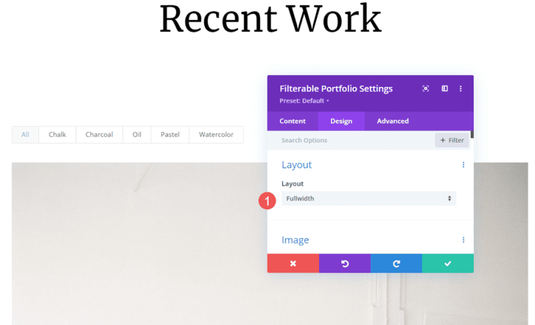 Using A Fullwidth Layout Vs Grid In Divis Filterable Portfolio Module