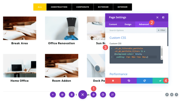How to Style the Category Filter in Divi's Filterable Portfolio Module