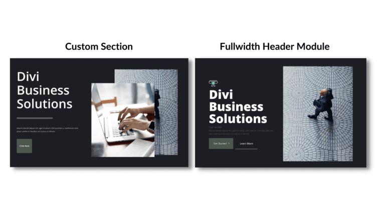Using The Fullwidth Header Module Vs Building Your Own Hero Section With Divi