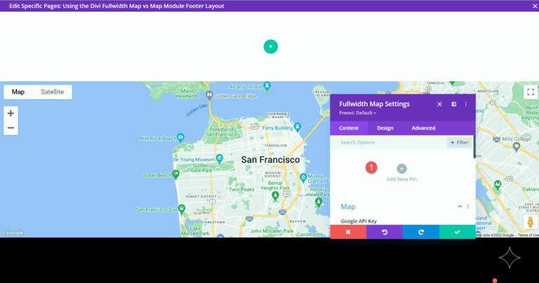 Using the Divi Fullwidth Map vs Map Module