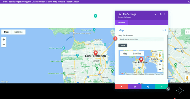Using the Divi Fullwidth Map vs Map Module