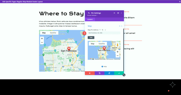 Using the Divi Fullwidth Map vs Map Module