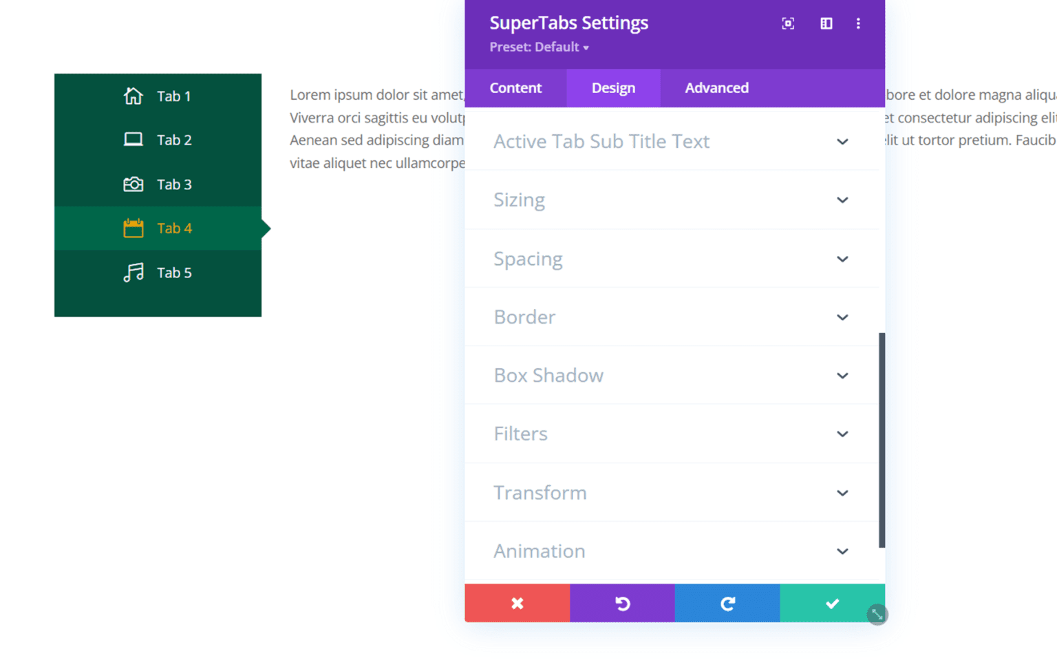 Divi Plugin Highlight: Divi SuperTabs