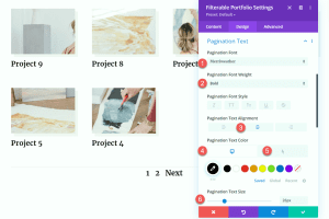 How to Style the Pagination in Divi's Filterable Portfolio Module