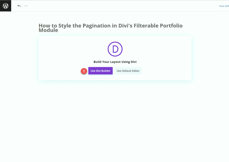How to Style the Pagination in Divi's Filterable Portfolio Module