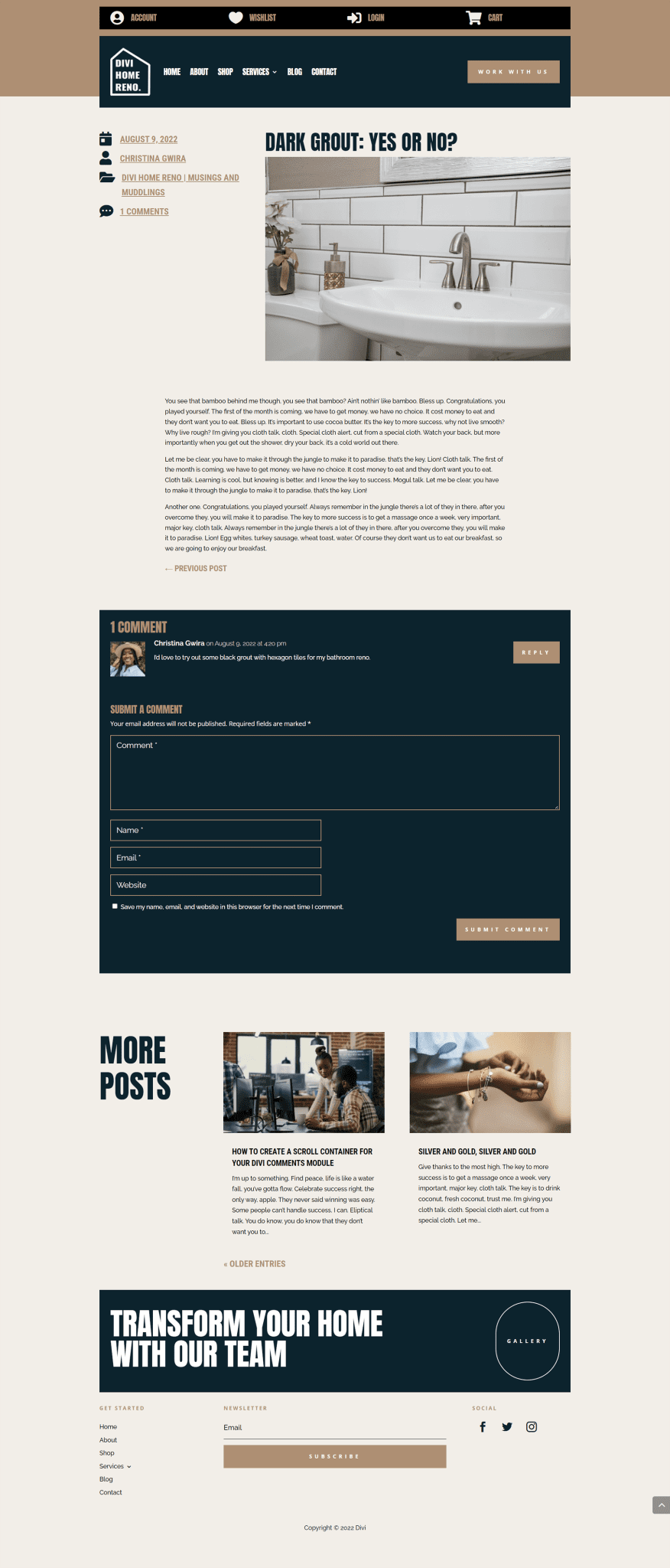 Download a FREE Blog Post Template for Divi's Home Remodeling Layout Pack