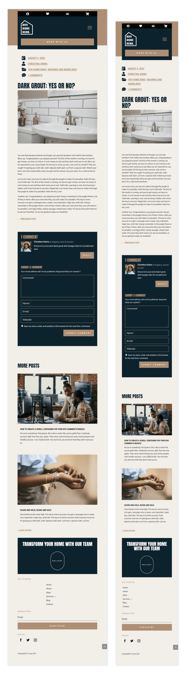 Download a FREE Blog Post Template for Divi's Home Remodeling Layout Pack