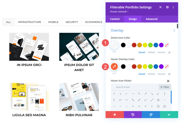 How to Customize the Project Overlay in Divi's Filterable Portfolio Module