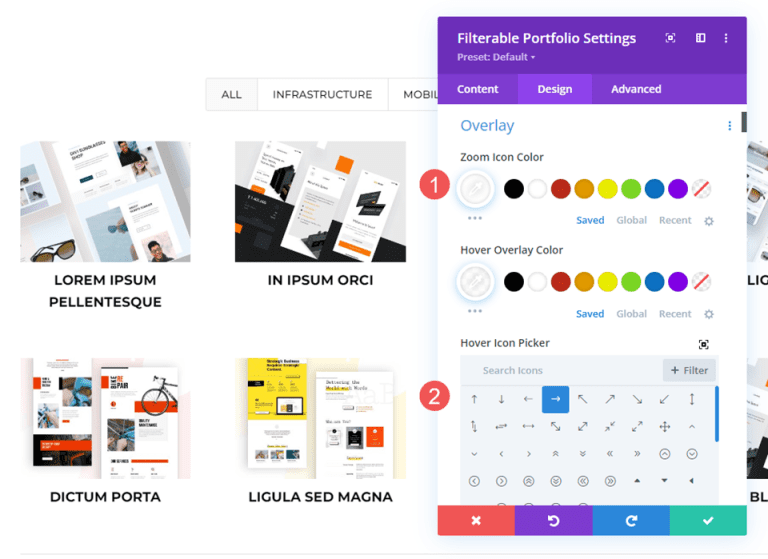 How to Customize the Project Overlay in Divi's Filterable Portfolio Module