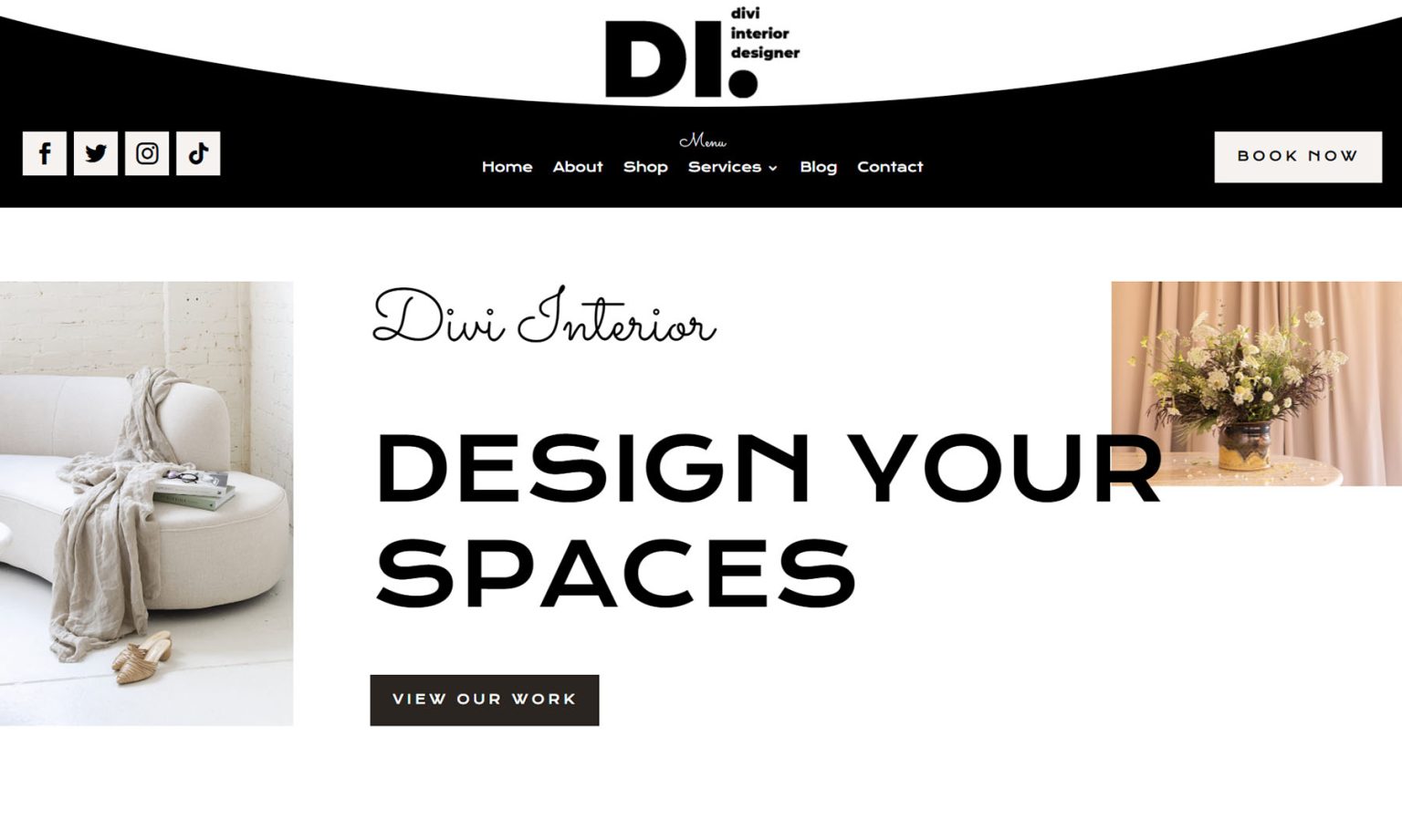Download a FREE Header & Footer for Divi's Interior Designer Layout Pack