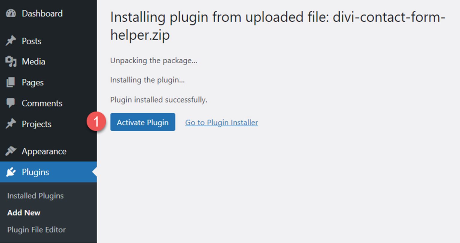 Divi Plugin Highlight Divi Contact Form Helper