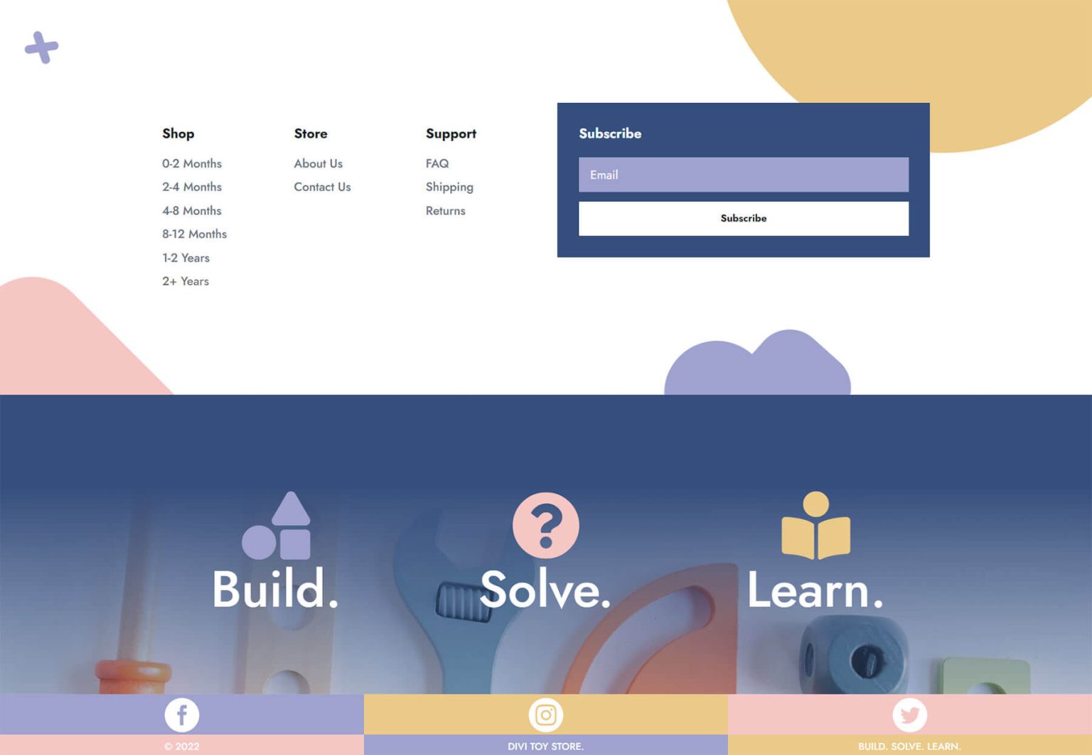 Download a FREE Header & Footer for Divi's Toy Store Layout Pack