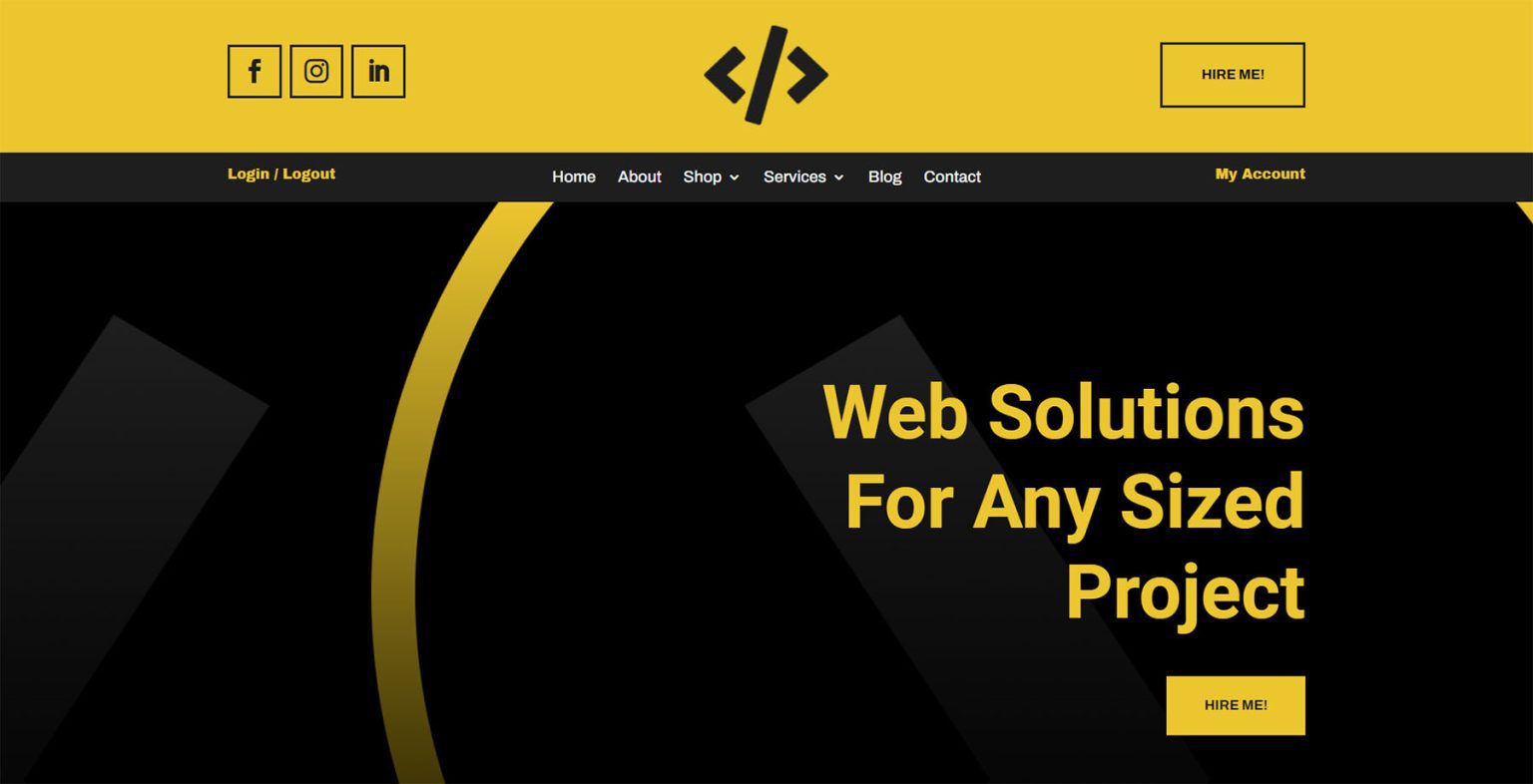 Download a FREE Header & Footer for Divi's Web Developer Layout Pack