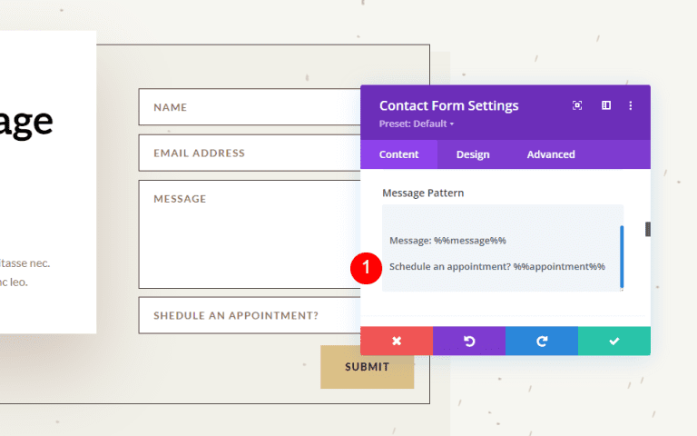 How to Create a Message Pattern in Your Divi Contact Form Module