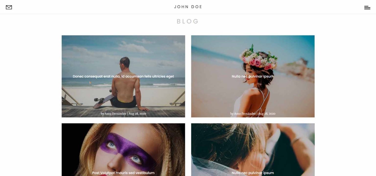 Divi Photography Portfolio - Divi Child Theme Overview