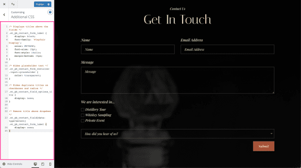 How to Add Labels Above the Fields in Divi's Contact Form Module