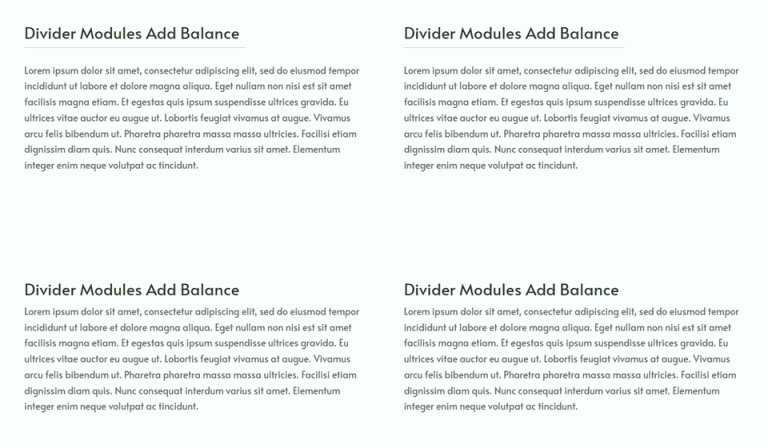 How to Use Divi Divider Modules to Create Balance in Your Design
