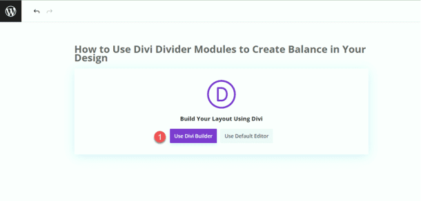 How to Use Divi Divider Modules to Create Balance in Your Design