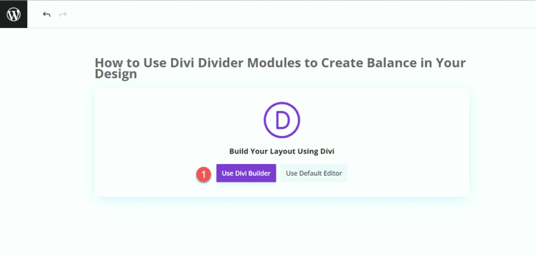 How to Use Divi Divider Modules to Create Balance in Your Design