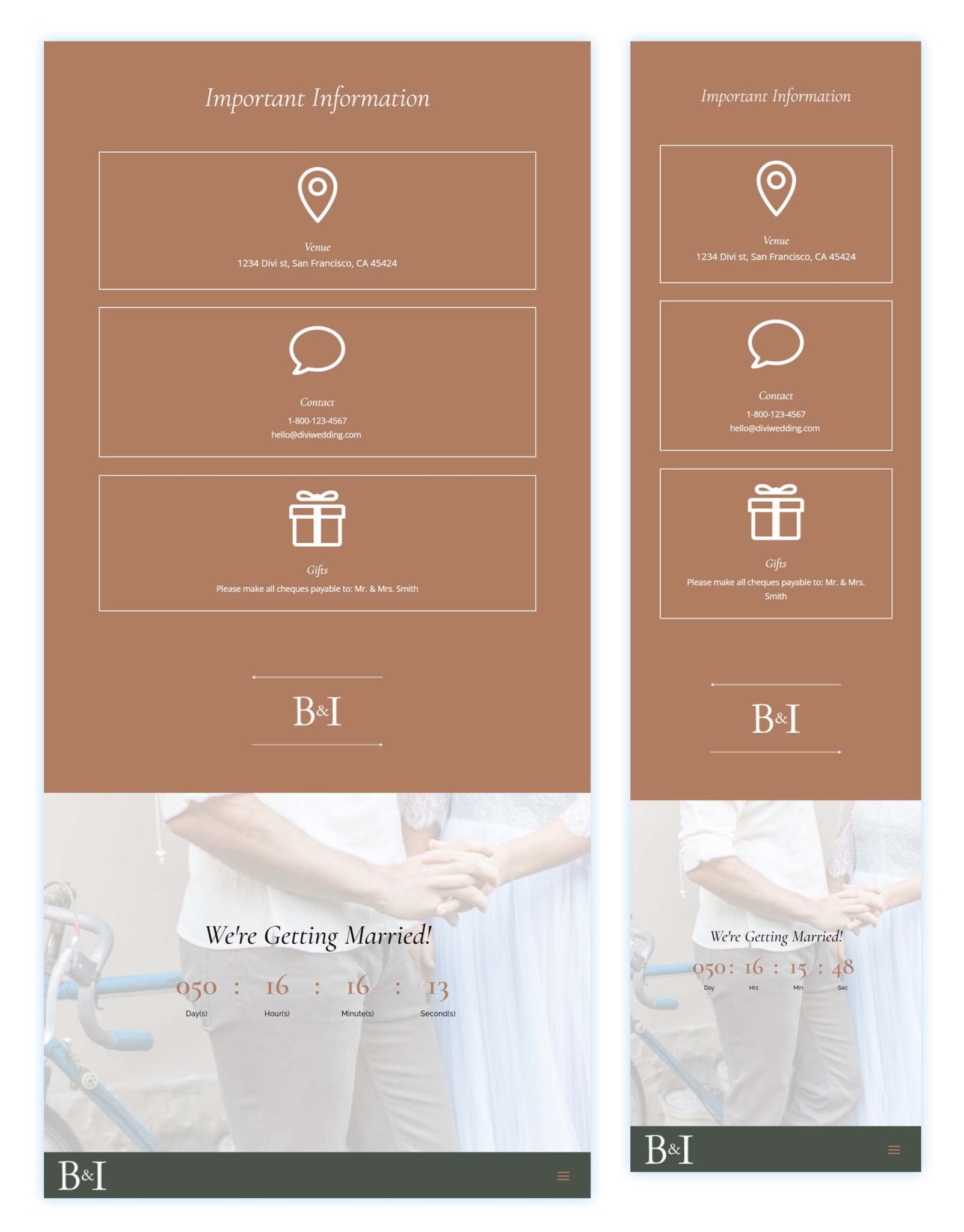 Download a FREE Header & Footer for Divi's Wedding Invitation Layout Pack