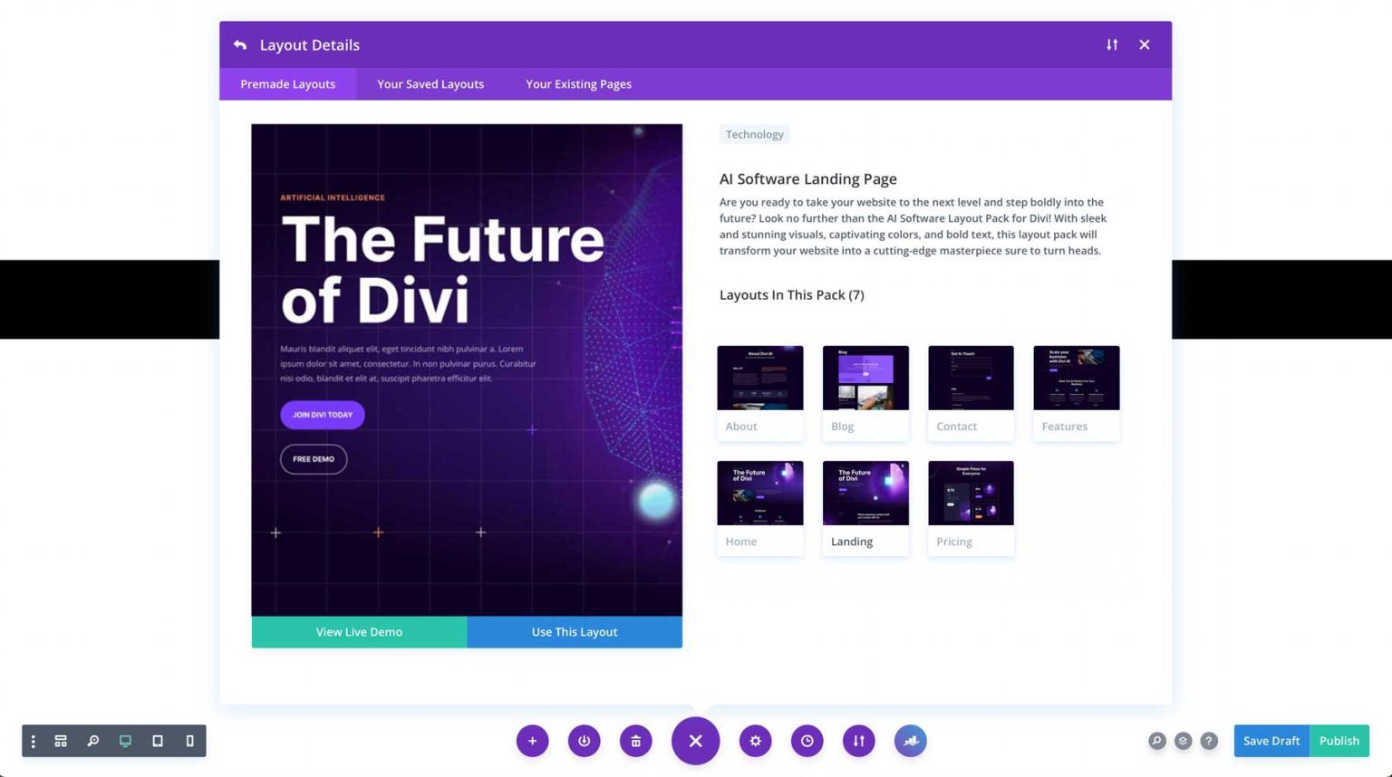 Get a Free AI Software Layout Pack for Divi