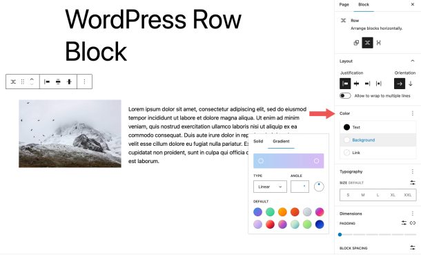 How to Use the WordPress Row Block