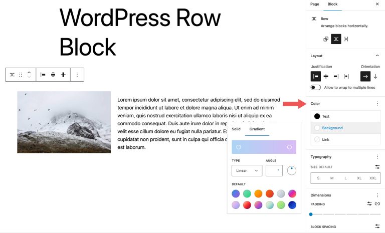 How to Use the WordPress Row Block