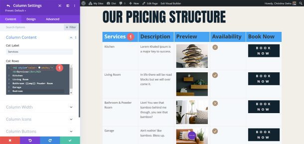 Divi Plugin Highlight: Table Maker