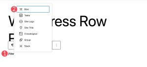 How to Use the WordPress Row Block