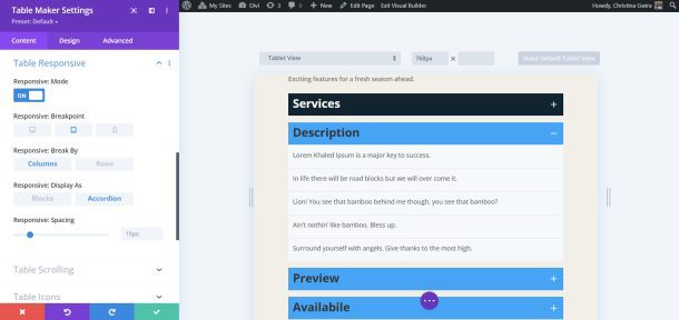 Divi Plugin Highlight: Table Maker