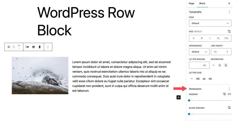 How to Use the WordPress Row Block