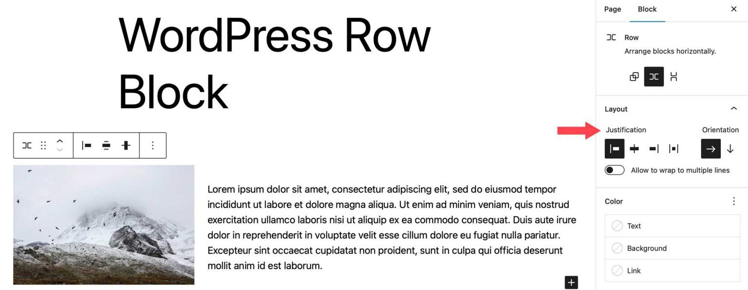 How to Use the WordPress Row Block