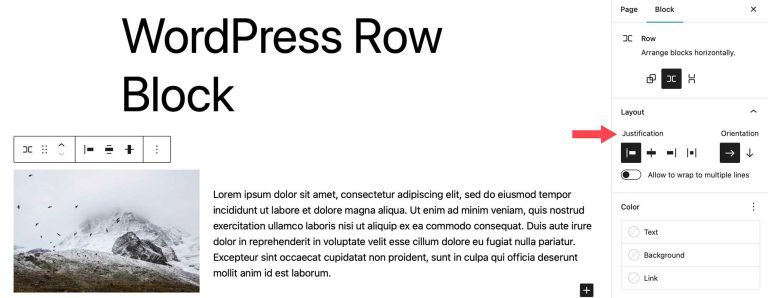 How to Use the WordPress Row Block