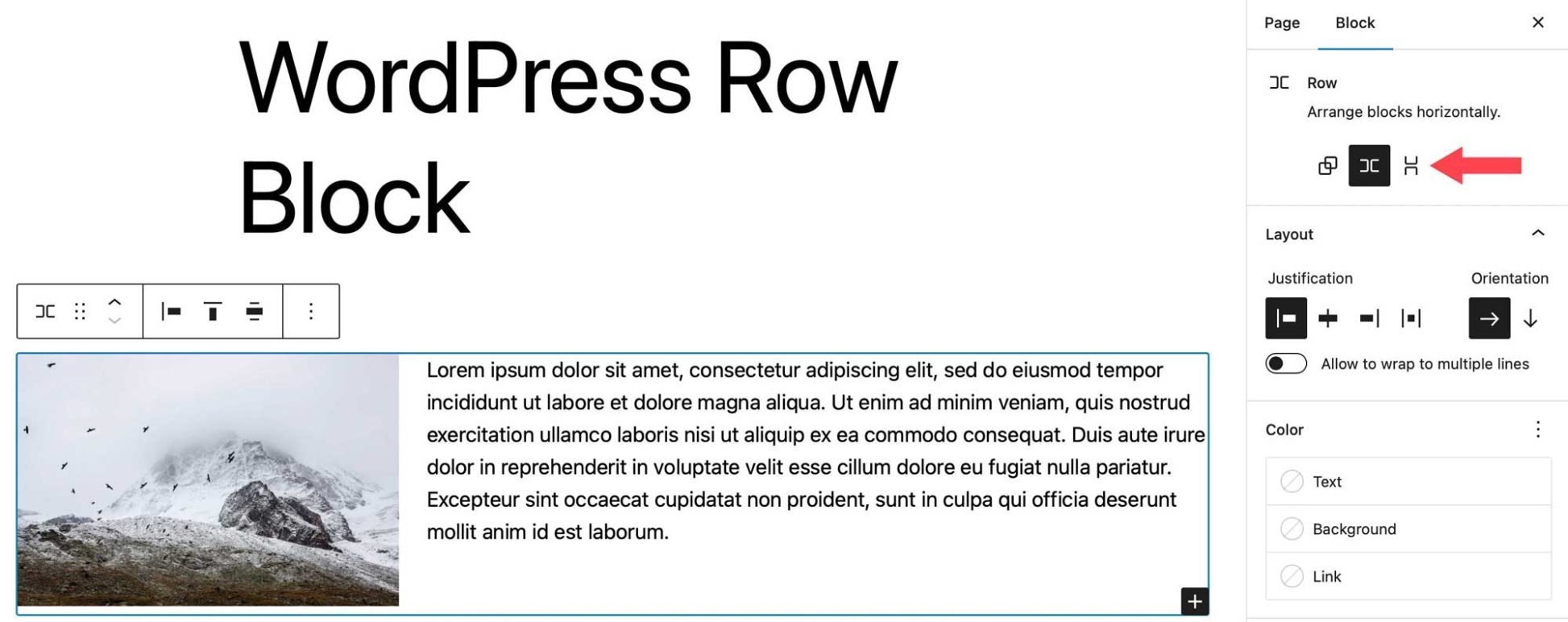 How to Use the WordPress Row Block