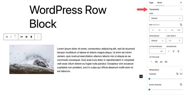 How to Use the WordPress Row Block