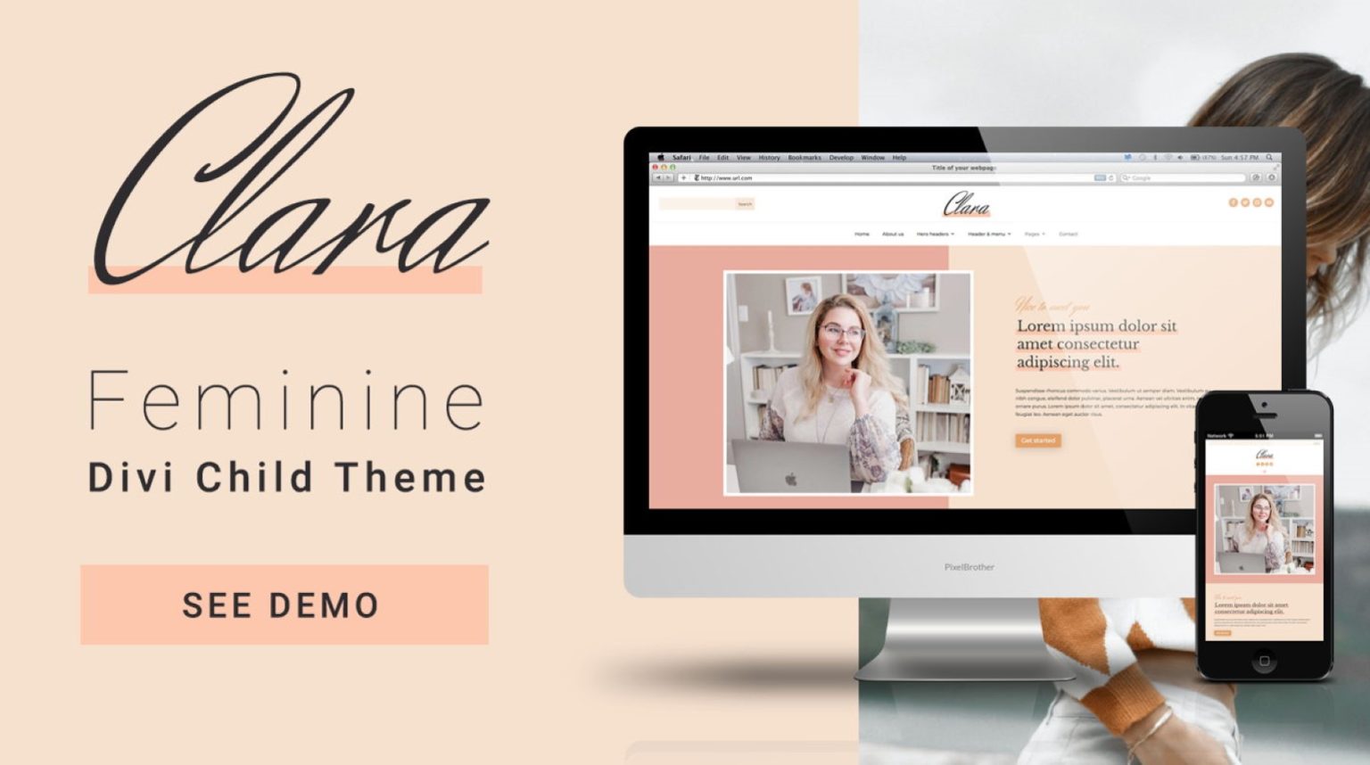 Divi Product Highlight: Clara Divi Child Theme