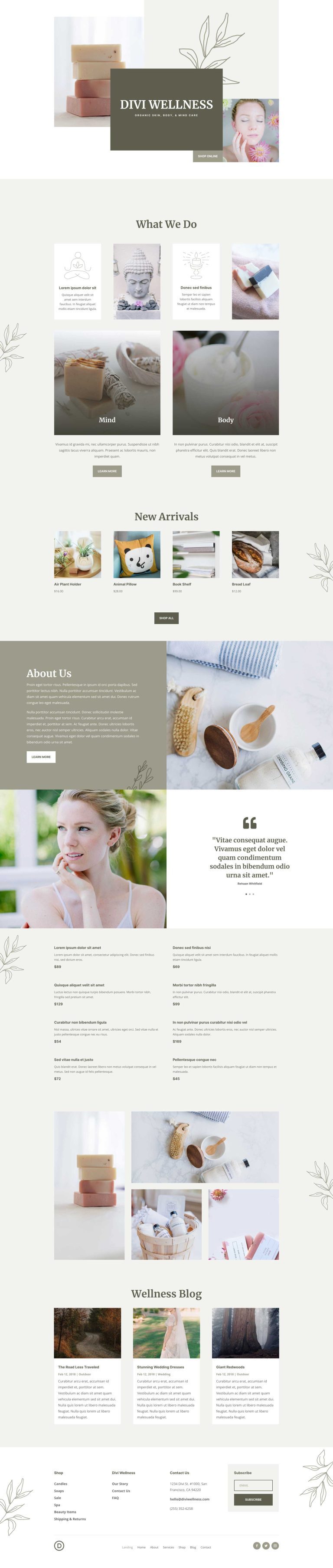 Get a Free Wellness Layout Pack for Divi