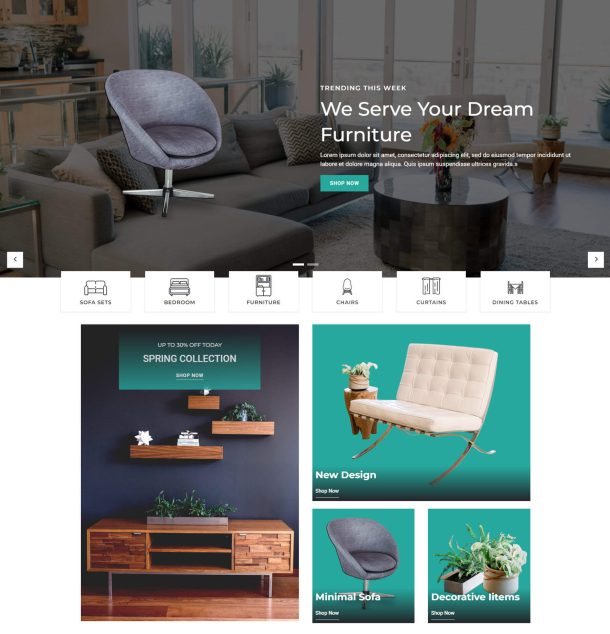 Divi Product Highlight: Furniture Shop Divi WooCommerce Theme