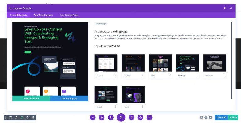Get a Free AI Generator Layout Pack for Divi