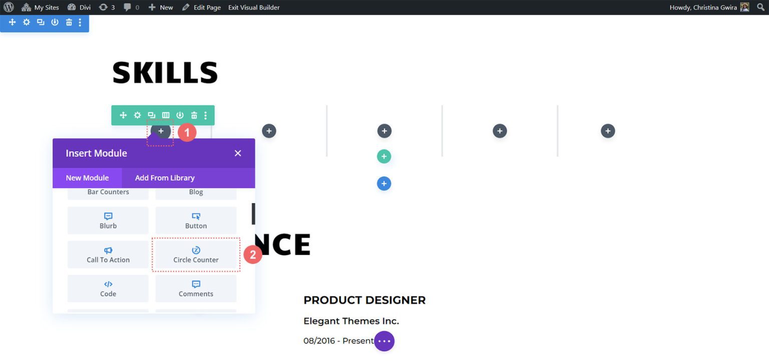 How To Use Divis Circle Counter Module To Showcase Your Skillset